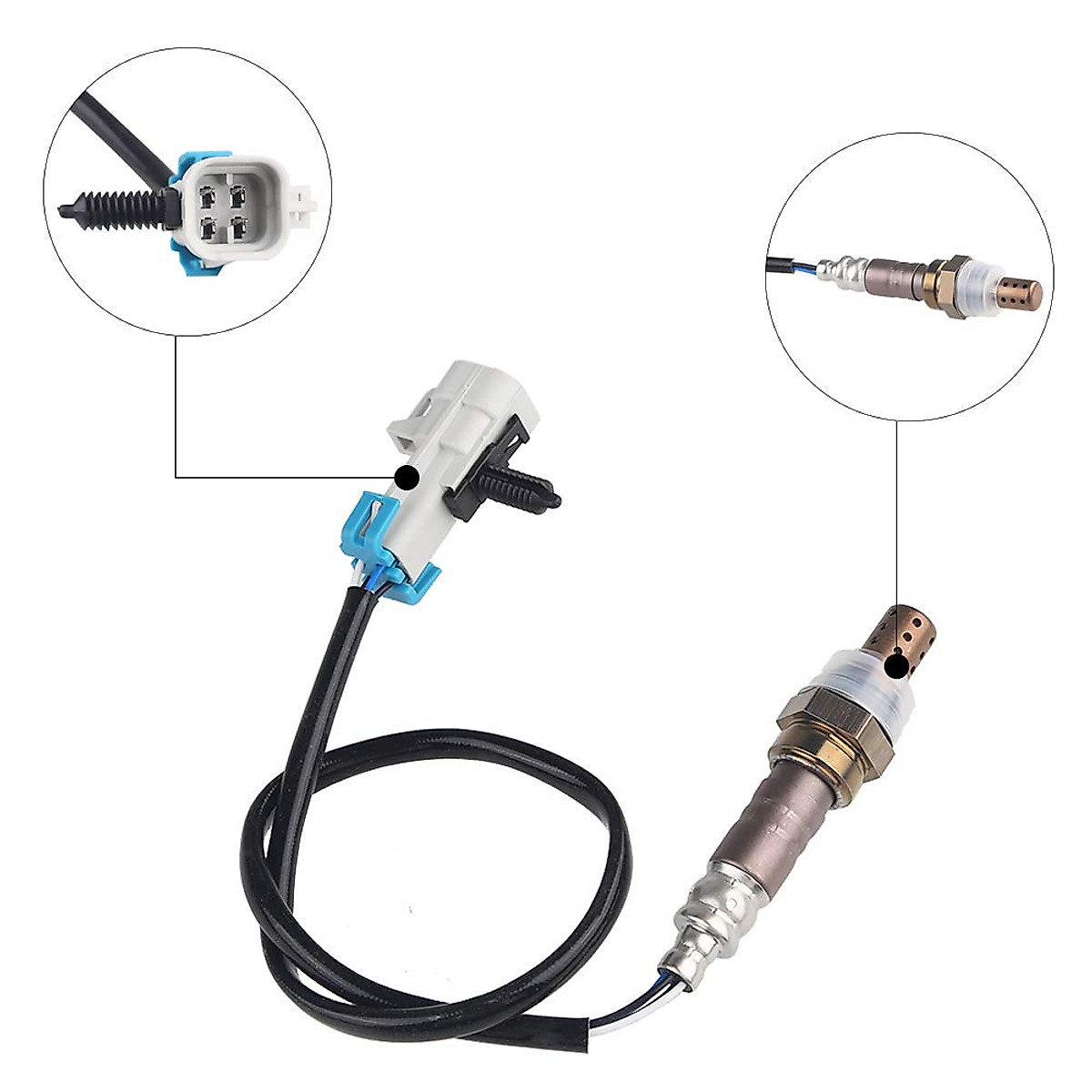 JDMON Compatible with O2 Oxygen Sensor Upstream & Downstream Chevrolet GMC Silverado 1500 /Tahoe 5.3L, Sierra 1500/Yukon 2003 2004 2005,Replaces 21546, SG1857,234-4668,15284, Set of 4