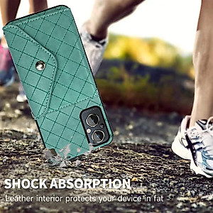 Compatible with OnePlus Nord N20 5G Wallet Case with Crossbody Shoulder Strap and Stand Leather Credit Card Holder Lanyard Cell Phone Cover for One Plus N 20 G5 1 Plus 20N 1plus One+ 1+ N205G Green