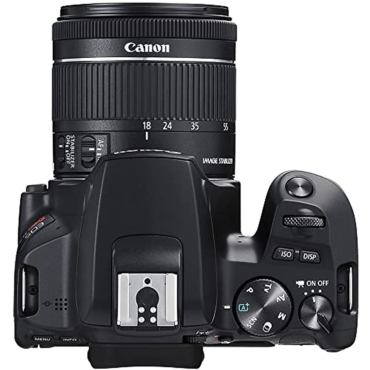 Canon EOS Rebel SL3 DSLR Camera with 18-55mm Lens (Black) (3453C002) + 64GB Memory Card + Case + Card Reader + Flex Tripod + Hand Strap + Cap Keeper + Memory Wallet + Cleaning Kit (Renewed)