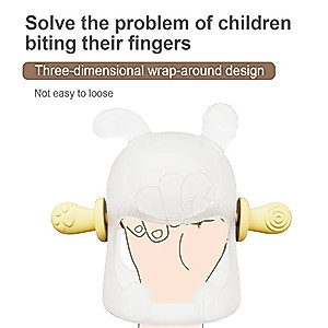 Teething Toys for Babies 0-6 Months, Never Drop Silicone Baby Mitten Teether for Soothing Teething Pain Relief, Baby Chew Toys for Sucking Needs White - Dilovely