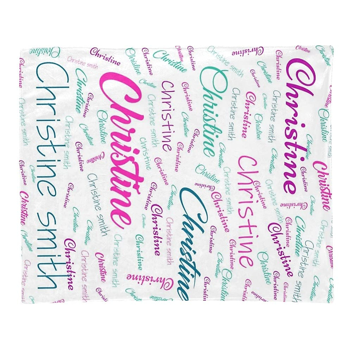 XJone Custom Personalized Baby Blanket with Name for Girls, Customized Floral Baby Name Blankets for Infants Newborns Babies