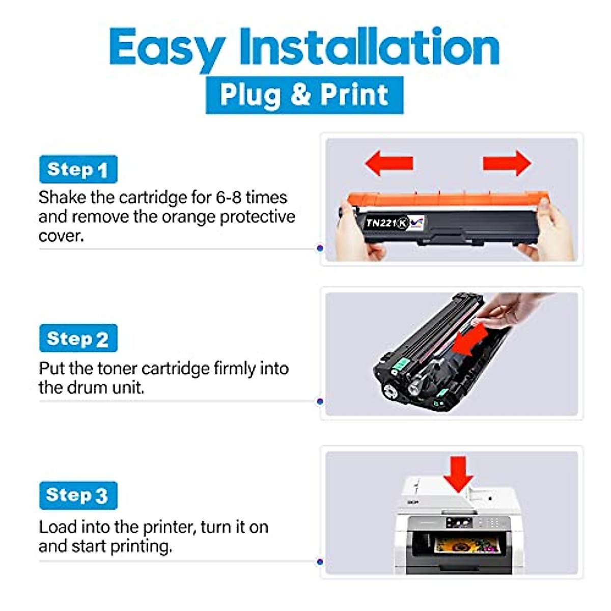58X CF258X Compatible Toner Cartridge (No Chip, High Yield) Replacement for HP 58X CF258X 58A CF258A MFP M428fdw M428fdn M428dw M404 M428 Pro M404n M404dn M404dw ( 2 Pack