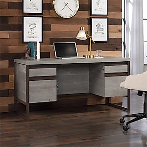 Sauder Manhattan Gate Engineered Wood Computer Desk in Mystic Oak
