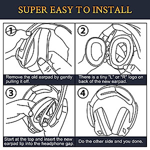 SOULWIT Cooling Gel Earpads Replacement for Sennheiser GSP 370/350/303/302/301/300 Headphones, Ear Pads Cushions for GSP370, GSP350 Headset, with High-Density Noise Isolation Foam