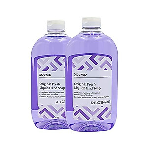 Amazon Brand - Solimo Original Fresh Liquid Hand Soap, 32 Fluid Ounce (Pack of 2)