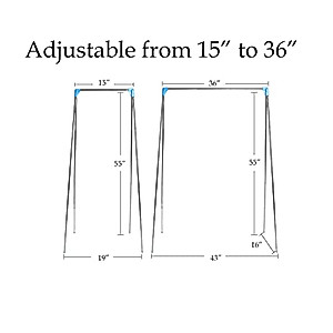 Portable Garment Rack Extra Compact and Lightweight, Foldable Mini Drying Clothe Rack for Travel, Camping, Laundry, Dance, Indoor, Outdoor (Enhanced (Longer & Thicker))