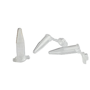 GIFTED LUGAR 200 Piece 0.5 ml Microcentrifuge Tube Graduated Holder Vial Tiny Container with Snap Cap, Clear EP Tube for Tiny Seeds Pollen Liquid Storage