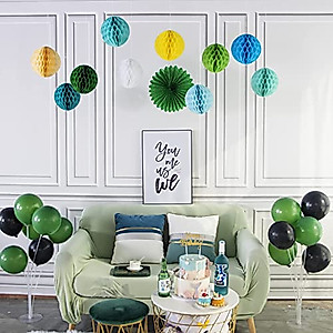 Lime Green Honeycomb Balls Birthday Party Decorations 6pcs 8 inch Hanging Tissue Paper Balls Pom Poms Honeycomb Balls Party Decorations for Birthday Wedding Baby Shower Home Decor