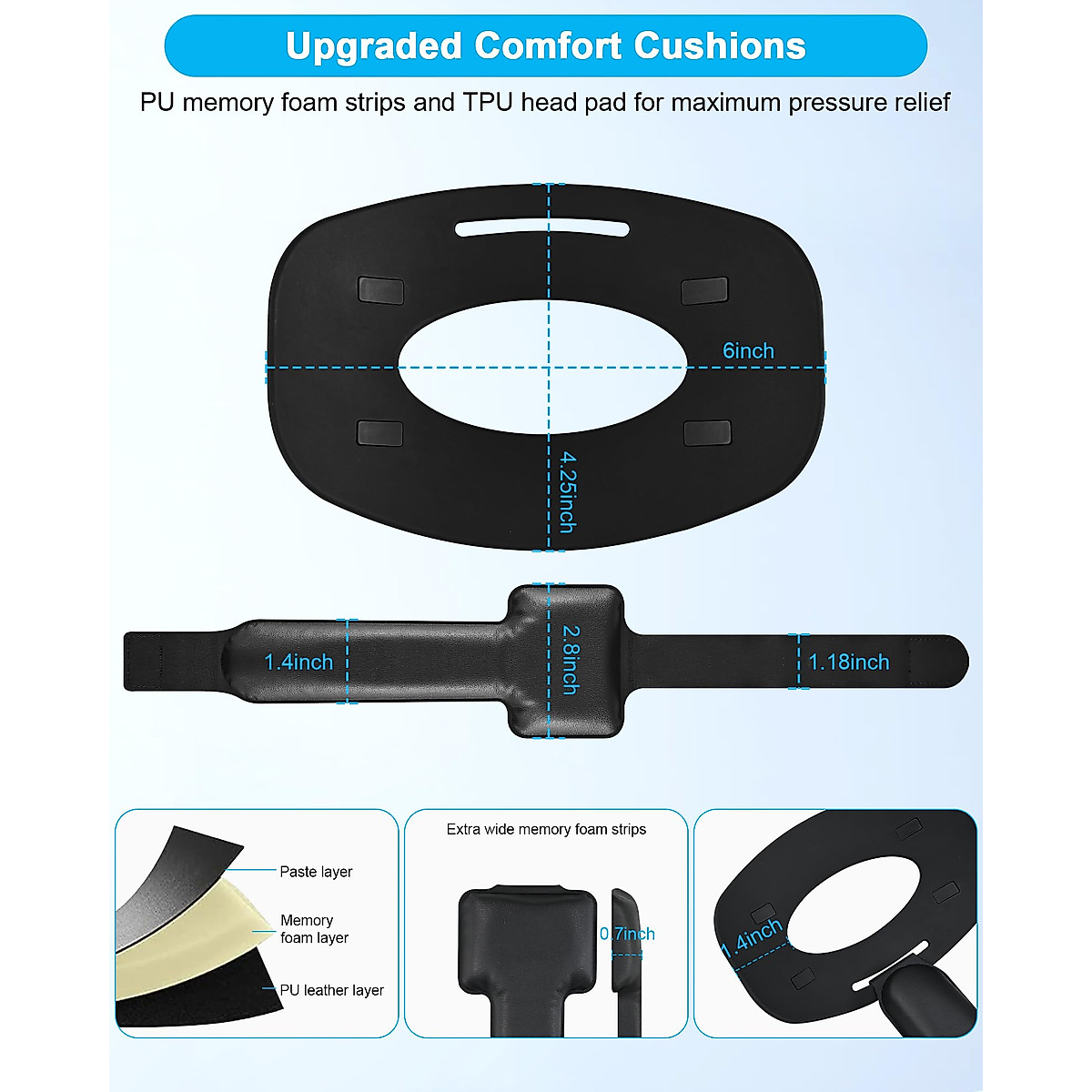 TRANSNOVO Compatible with Oculus Quest 2 Head strap, VR Accessory for Meta Quest 2, One-Button Retractable Lightweight Elite Strap,Enhanced Comfort Support and Gaming Immersion in VR —— White Button