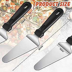 20 Pieces Pizza Spatula Pie Server Stainless Steel Cake Serving Spatula Non Slip Easy to Grip Baking Triangular Spade Plastic Handle Shovel for Desserts Pizza Pie Cake Biscuit