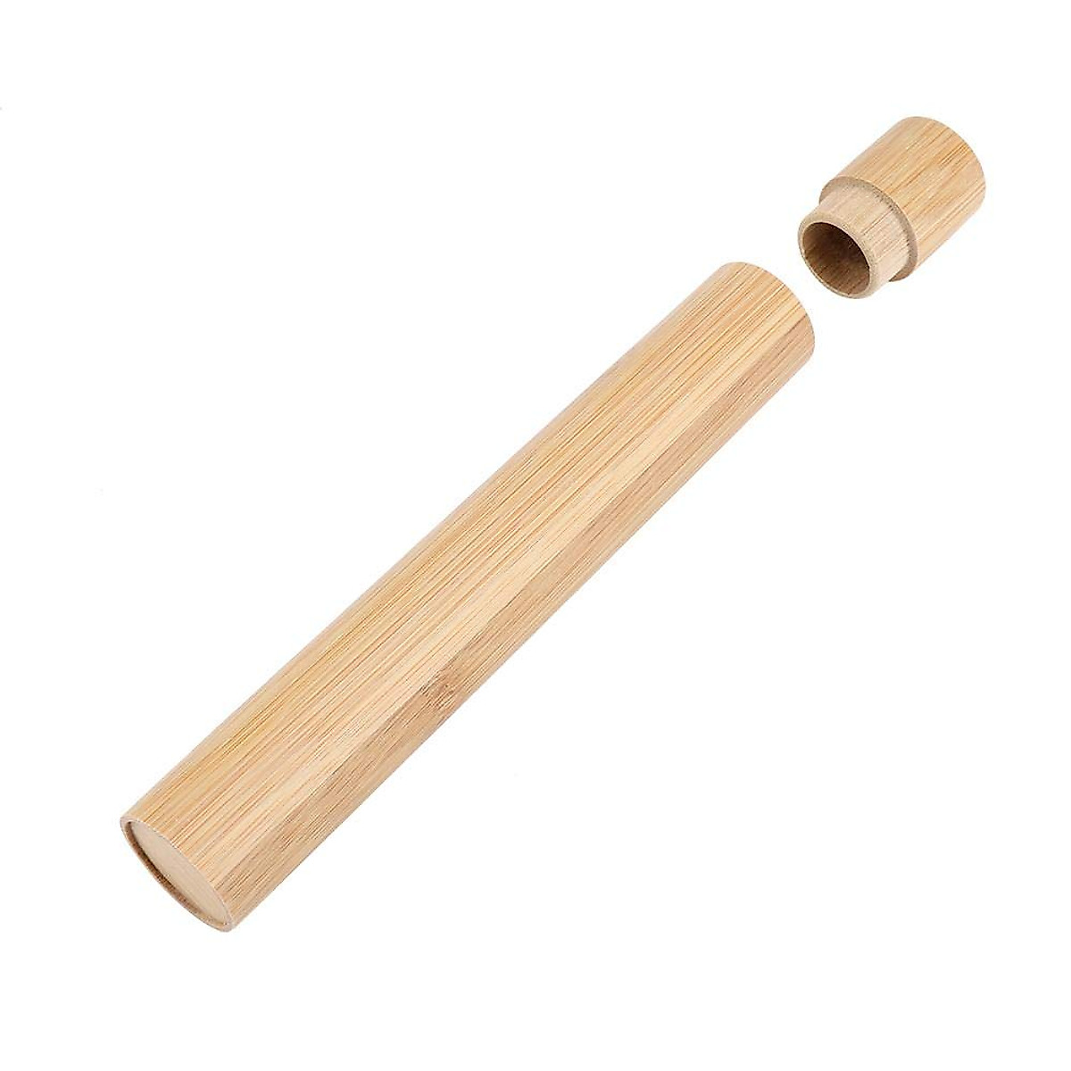 Portable Toothbrush Holder Bamboo Storage Case for Travel Camping Home Use