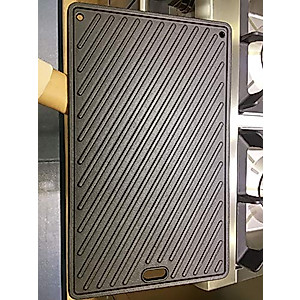 THOR Kitchen Cast-Iron Double Burner Griddle BBQ Plate - Model RG1022