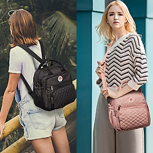 EKERHO Insulated Lunch Bag Backpack for Women/Men, 3 carrying way Lunch Tote, Large Waterproof Cooler Box with Side pockets for Adults, College, Work, Beach, Picnic, Black