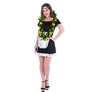 Besutolife Hawaiian Luau Leis Tropical Artificial Flower Leis Necklaces for Graduation Hula Costume Beach Party Hawaiian Luau Party 3 PCS