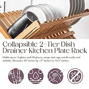 Bellemain Folding Bamboo Dish Drying Rack