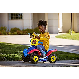 Kid Trax Blues Clues & You! Skidoo Toddler Electric Quad Ride On Toy, 6 Volt, Kids 1.5-2.5 Years Old, Max Rider Weight 44 lbs, Blue,Blue/Red