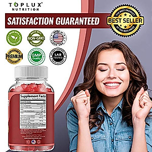 Toplux Apple Cider Vinegar Gummies - 1000mg ACV with B12, Beet Root, Pomegranate for Immune System, Detox & Cleanse, Gummy Alternative to Apple Cider Vinegar Capsules, for Men Women 2X Pack