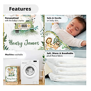 Jump Up Personalized Frame Safari Baby Blanket,Jungle Animal Baby Blanket,Baby Boy Safari Nursery,Jungle Theme Baby Blanket,Jungle Blanket Baby,Safari Swaddle Blanket