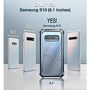 Dexnor Compatible Samsung Galaxy S10 Case 6.1 inch, Heavy Duty Protection Hard Back Defender Protector Protective Shockproof Bumper Cover Purple Pink