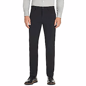Van Heusen Men's Slim Fit Flex 4-Way Stretch Tech Pant, Black, 32W x 32L