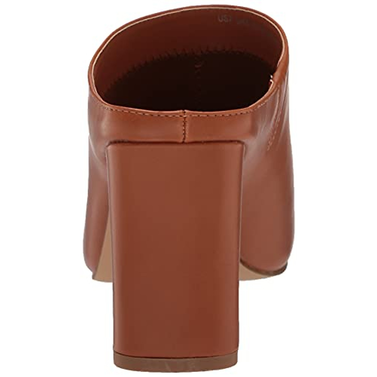 The Drop Women's Avena Square Toe Block Heel Mule, Cognac, 8