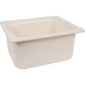 Carlisle FoodService Products CM110102 Coldmaster ABS Standard Half-Size Food Pan, 6 quart Capacity, 12.73" x 10.36" x 5.59", White