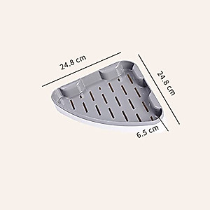 Corner Shower Caddy, 2 Pack Adhesive Wall Mounted Shower Shelves No Drilling Strong Shower Caddies Kitchen Racks Storage Organizers