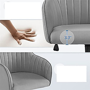 KXDTZ Ergonomic Office Chair Desk Office Chair for Home Office, Light Gray Conference Chairs (Color : E, Size : As Shown)