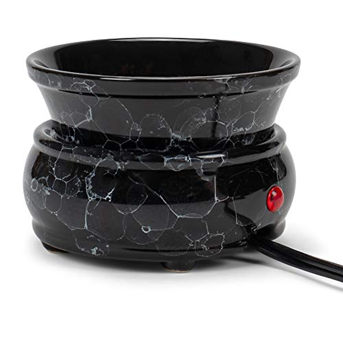 Original Candle Warmer - Black Marble Electric Candle and Tart Burner, 2 Piece