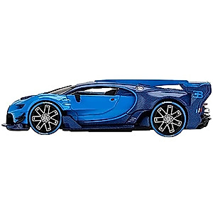 Truescale Miniatures Bugatti Vision Gran Turismo Light Blue and Carbon Blue 1/64 Diecast Model Car by True Scale Miniatures MGT00266