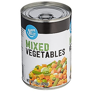 Amazon Brand - Happy Belly Mixed Vegetables, 15 ounce (Pack of 1)