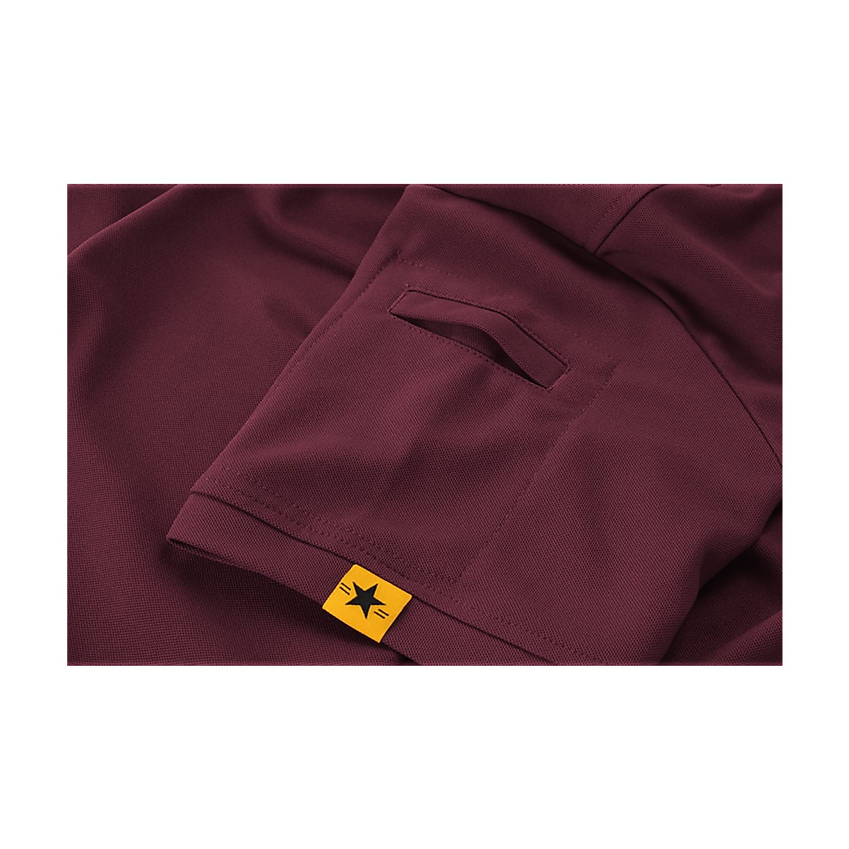 SCODI Mens Polo Shirts Performance Short Sleeve Tactical Shirts Athletic Golf Shirt 012-Wine Red 2XL