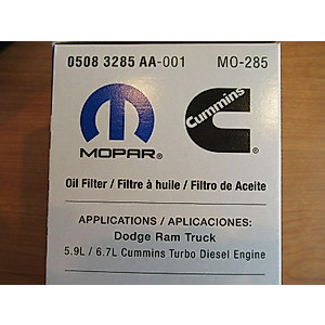 Dodge Ram 2500-5500 6.7L Diesel 5w-40 Rotella Oil Change Kit Mopar OEM