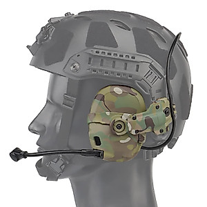 Tactical Headset Hunting Shooting Noise Reduction Headset for OPS Core ARC and Wendy M-LOK Helmet Head Mounted 2 in 1 GEN 6