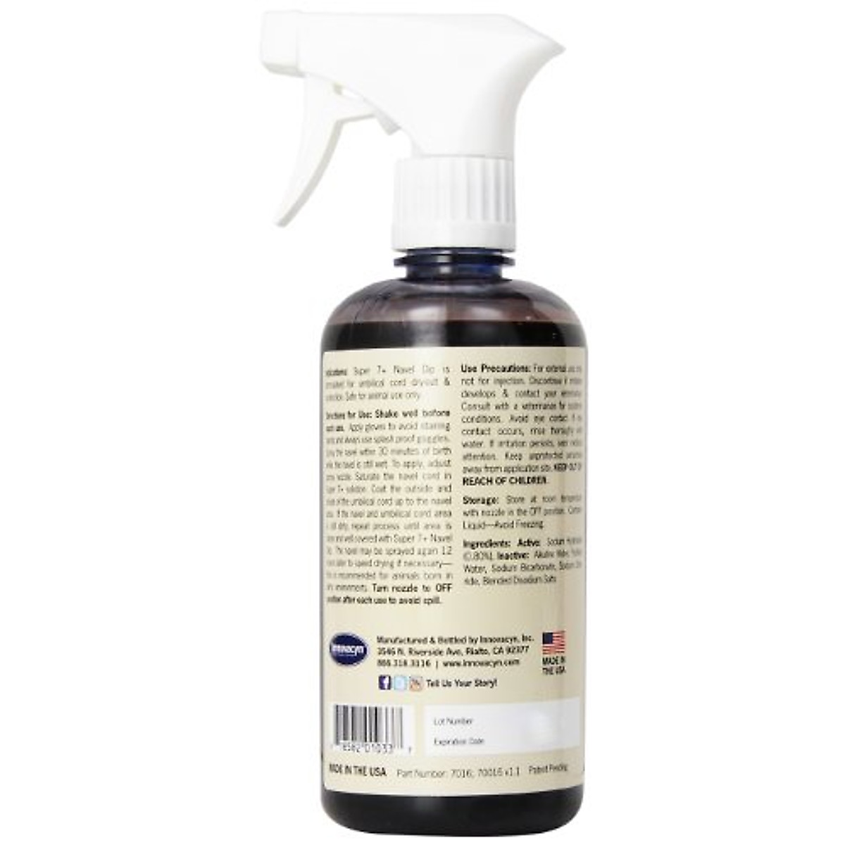 Super 7+ Newborn Navel Spray by Vetericyn Plus | Umbilical Cord Dry-Out Solution - Made in USA - 16-ounce