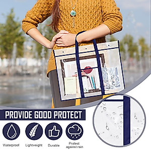 Huhumy 3 Pack Large Poster Storage Bag Bulletin Board Holder Art PVC Folder with Pocket Transparent Art Portfolio Organizer Storage Chart Container for Teacher Paper Teen(24 x 36, Classic Color)