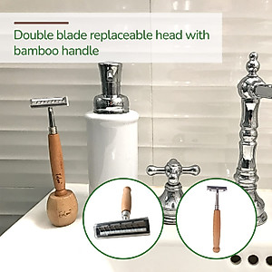 EcoLuxe Sustainable Gift Box Personal Care Travel Sized Toiletries Bundle, Bamboo Toothbrush, Dental Floss, Comb,Liquid Containers, Razor, Bamboo Travel Case and Stand, 9 Items