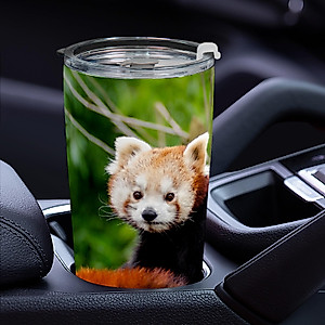 ZAQERFZ 20 Oz Insulated Tumblers Travel Mug With Lid Red Panda Stainless Steel Double Wall Vacuum Coffee Cup Gifts For Men Women Boys Girls