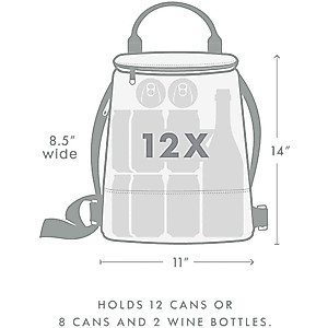 Corkcicle EOLA Soft Cooler Backpack, Rose Quartz, Waterproof and Leak Proof Insulated Bag, Perfect for Wine, Beer, and Ice Packs, Camping Cooler, Hiking Cooler, Beach Cooler