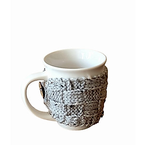 Coffee tea Mug Cozy gift box with 3 units, knitted mug cover, coffee mug sleeve, mug accesory