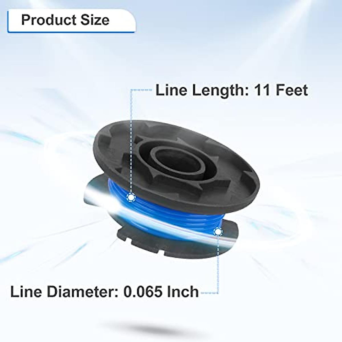 GreatBuddy 3-Pack Weed Wacker String Replacement Compatible with Ryobi 18v, 24v, and 40v Cordless Trimmers Refill, Parts#AC14RL3A