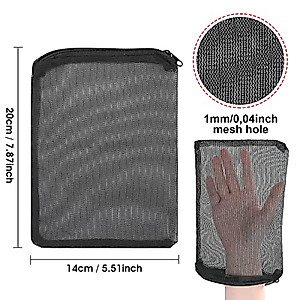 Cobee Aquarium Filter Bags, 10Pcs Aquarium Filter Media Bags with Zipper Fish Tank Media Mesh Filter Bag High Flow Fine Mesh Net Reusable Bags for Activated Carbon, Biospheres (10pcs Black)