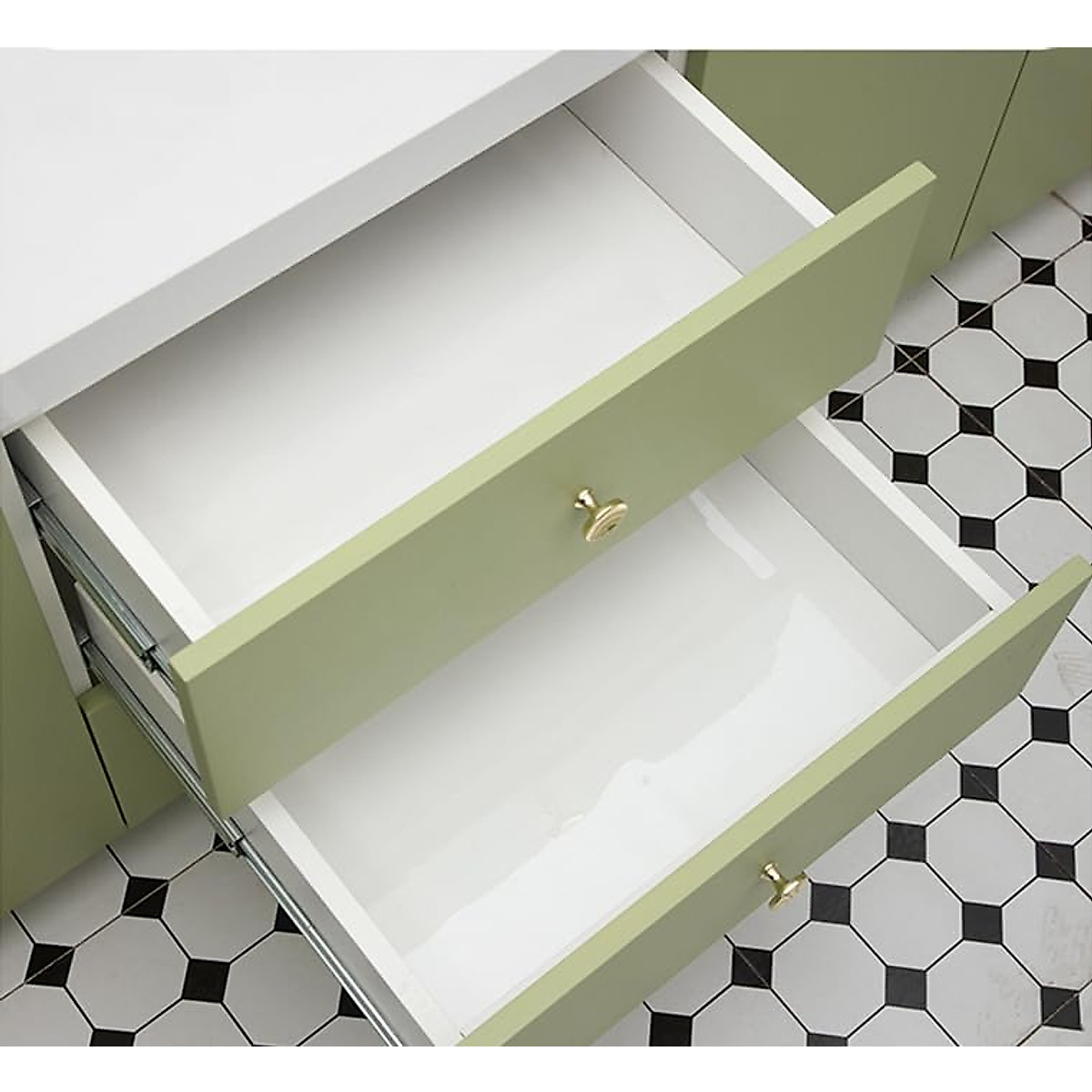 Clear Contact Paper Roll 17.7'' x 118'' Clear Glossy Self-Adhesive Film Cover Removable Protective Film Transparent Waterproof Liners Drawers Shelves Kitchen Cabinets Desks Fridge Roll