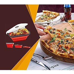 Pizza Storage Container with 5 Microwavable Serving Trays BeinCart