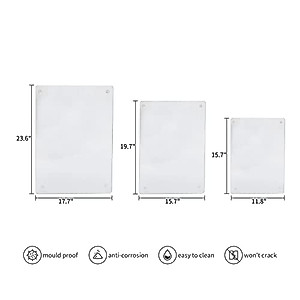 Murrey Home Glass Cutting Board for Kitchen Counter, Tempered Glass Chopping Boards Dishwasher Safe, Small Clear Countertop Tray, Scratch Resistant, Heat Resistant, 16"x12"