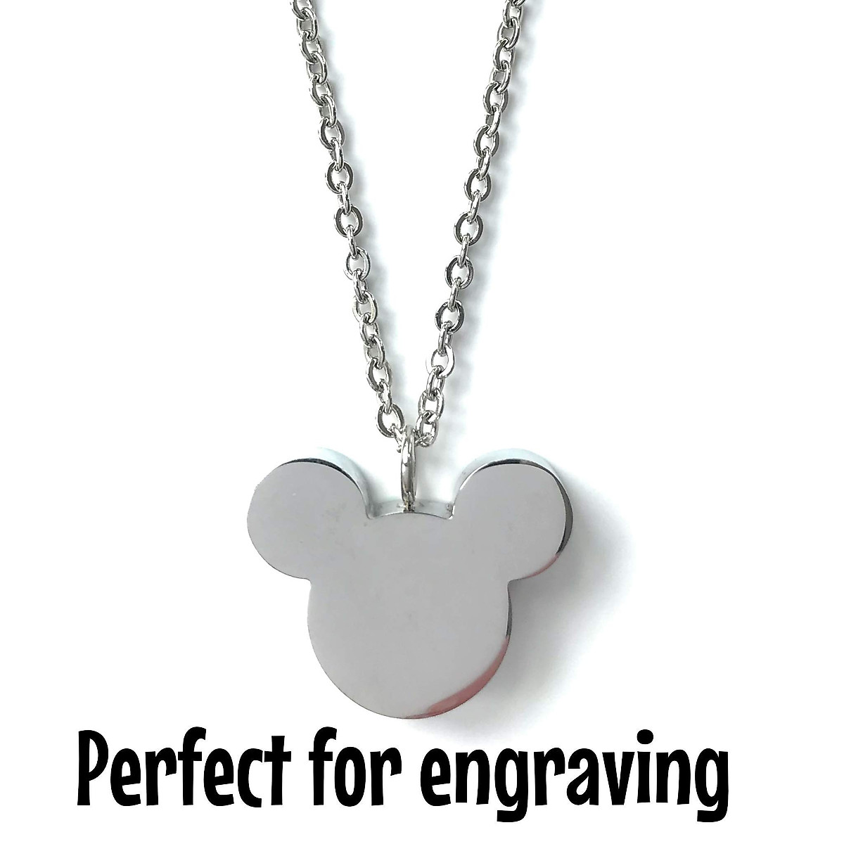 FIKA Mickey Pendant Necklace Cremation Ashes Remembrance Urn Pendant Necklace Jewelry Filling Kit Included (Mickey)