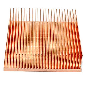 Pure Copper Skiving Fin Heatsink 50mm x 50mm x 15mm/ 1.96 x 1.96 x 0.59 inches for Electronic Chip Led Cooling