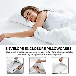 King Pillow Cases Set of 2 - Ultra Soft Hotel Quality Pillowcase Covers - Luxury Comfy Cozy Bedding for Women, Men, Kids & Teens - Machine Washable Pillow Protectors - 2 Pieces Set - King Size Cream