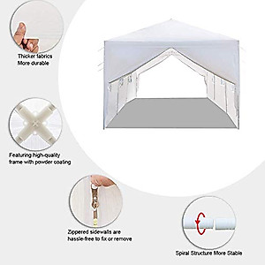 Teekland 10'x30' Outdoor Canopy Party Wedding Tent,Sunshade Shelter,Outdoor Gazebo Pavilion with 8 Removable Sidewalls Upgraded Thicken Steel Tube (10' x 30' / 8 Removable Sidewalls-1)