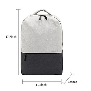 JOHNMOJIE Computer Backpack 15.6 Inch,Stylish School Laptop Backpack for boy and girl, Computer Bag for Men and Women (Black grey)